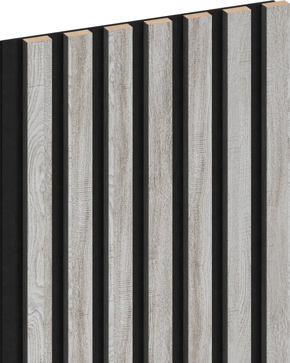 Mexen Lam-F, akustické stěnové lamely 275 × 31,5 cm, filc 6 mm, dub ledový, S105-275317-2812-061