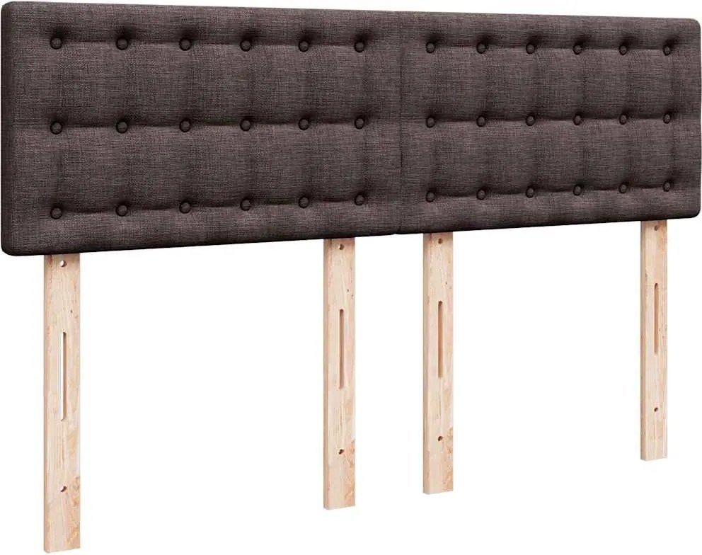 Box spring postel s matrací tmavě hnědá 140x190 cm textil 3288200