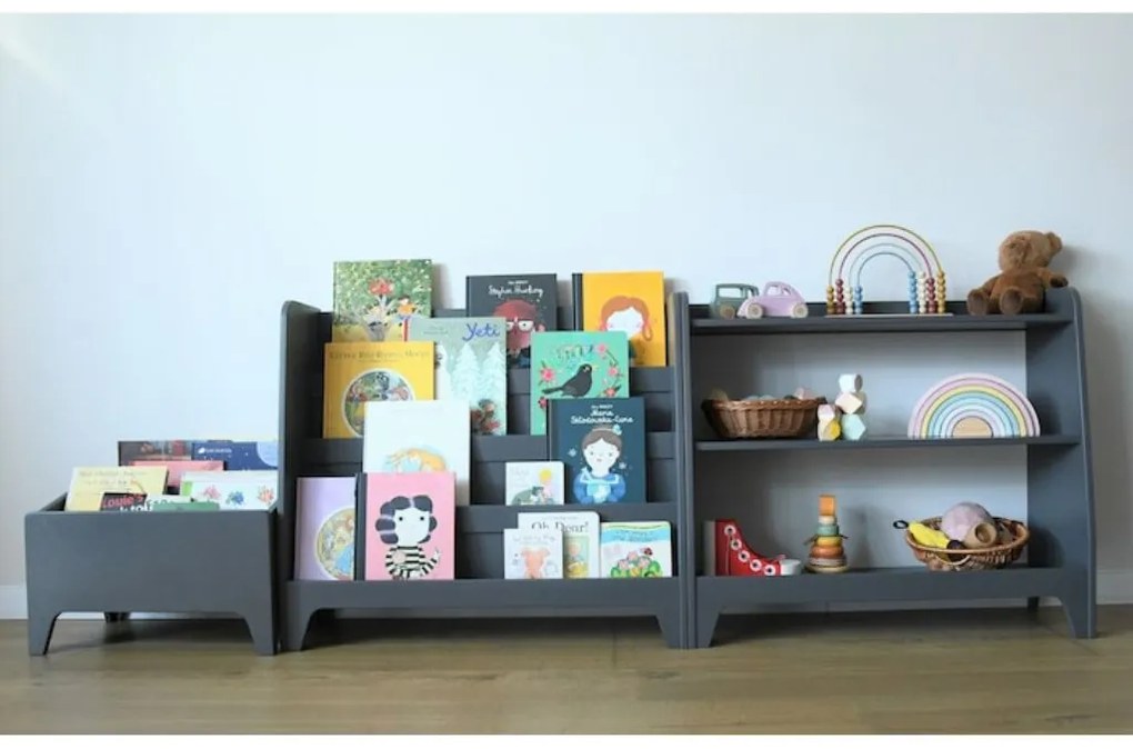 Wamm Cosy Room Montessori knihovna do dětského pokoje s počítadlem Zvolte barvu: Tmavě šedá
