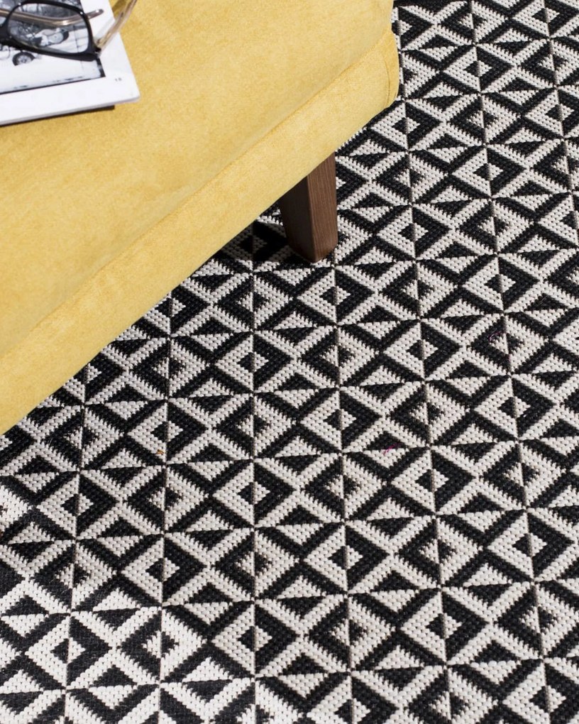 Koberec Modern Geometric black/beige 120x170cm