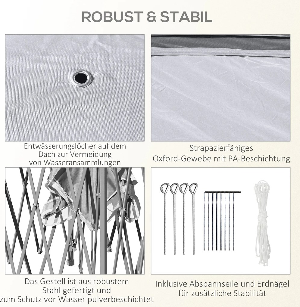 Outsunny Tonnelle 3 x 3 m zahradní altán pop-up skládací stan dvojitá střecha 4 odnímatelné moskytiéry + taška na přenášení Oxfordská tkanina kovově …