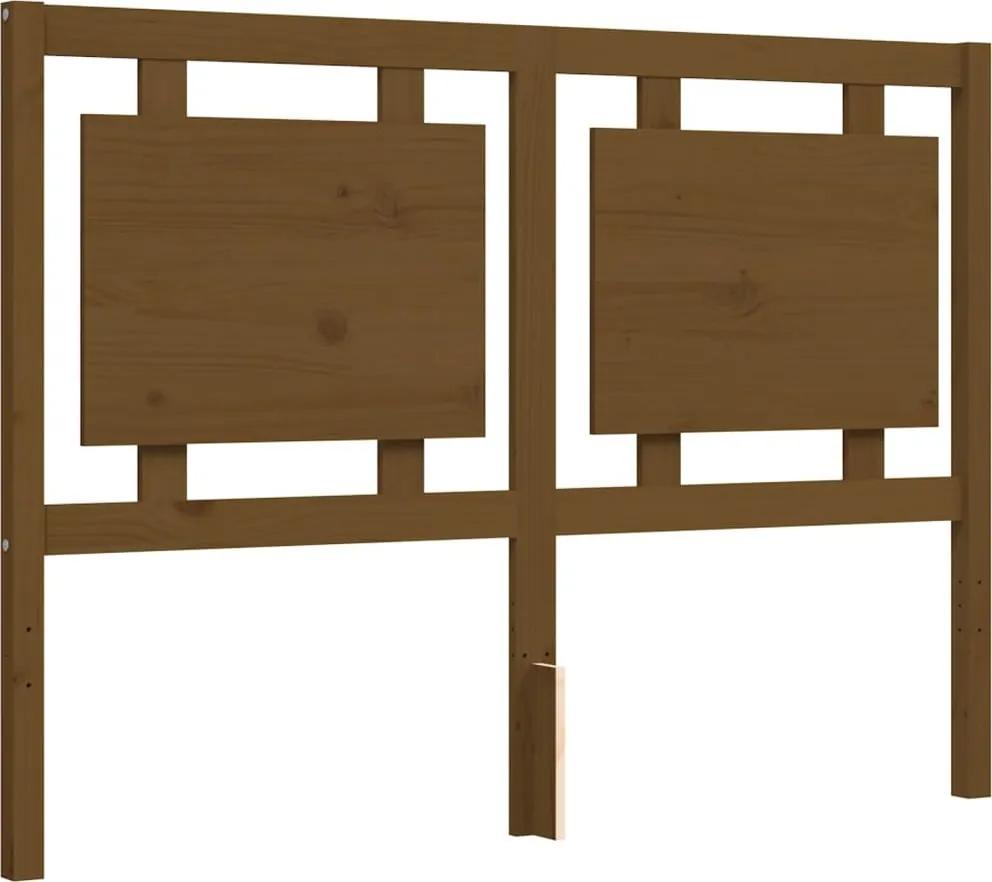 vidaXL Rám postele s čelem 120 x 200 cm masivní dřevo [3192164] Barva: Bílá