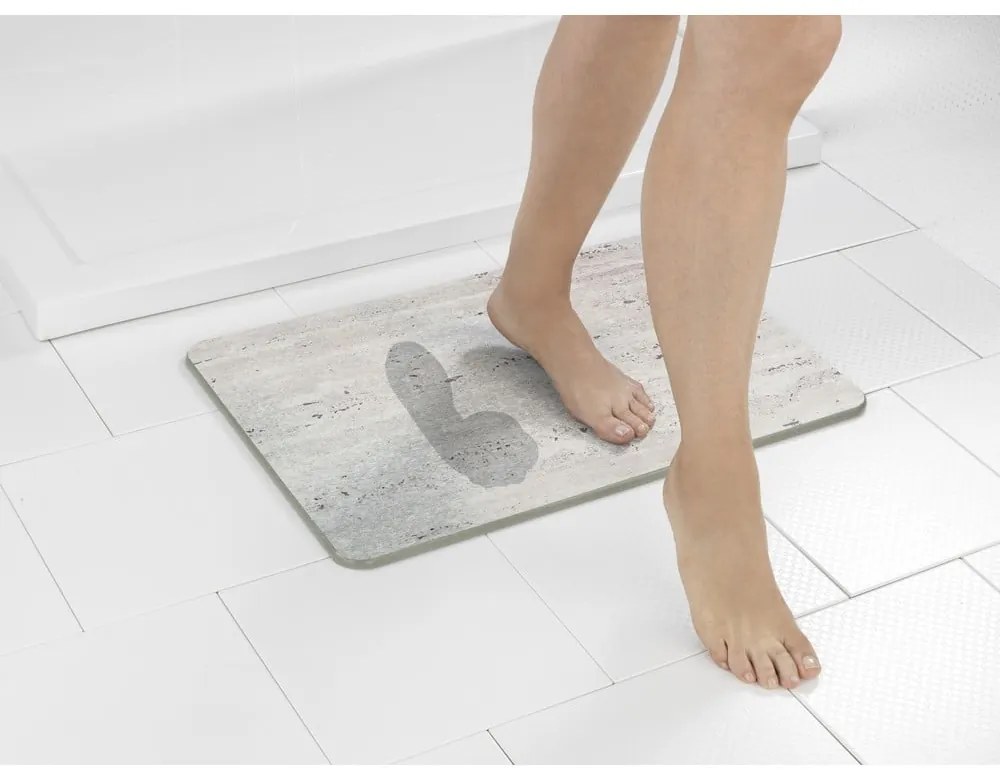 Světle hnědá koupelnová předložka z křemeliny 39x60 cm Puna – Wenko