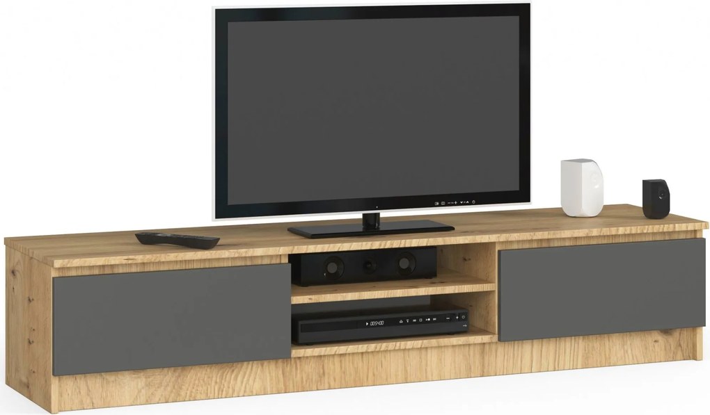 TV stolek K160 dub artisan/grafitová šedá
