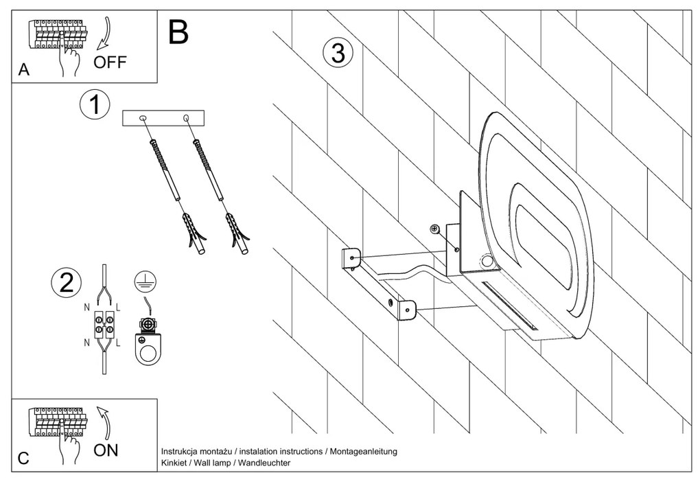 Sollux Lighting Nástěnné svítidlo SACCON bílé