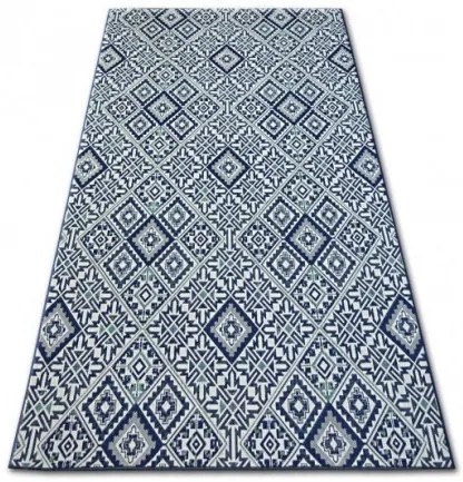 Koberec COLOR 19247/699 SISAL ROMBY modrý