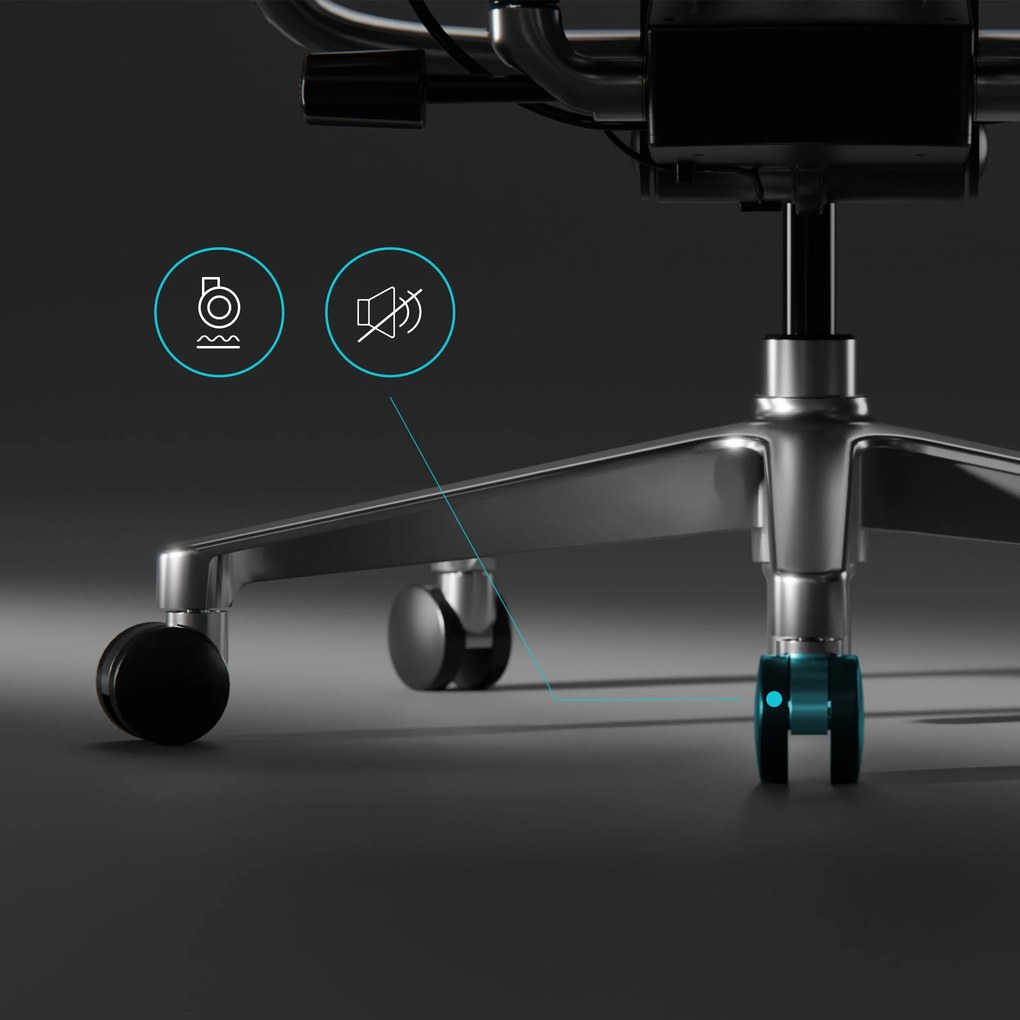 Ergonomická židle s podnožkou černá Premium Normal Size: Diablo V-Kinetic