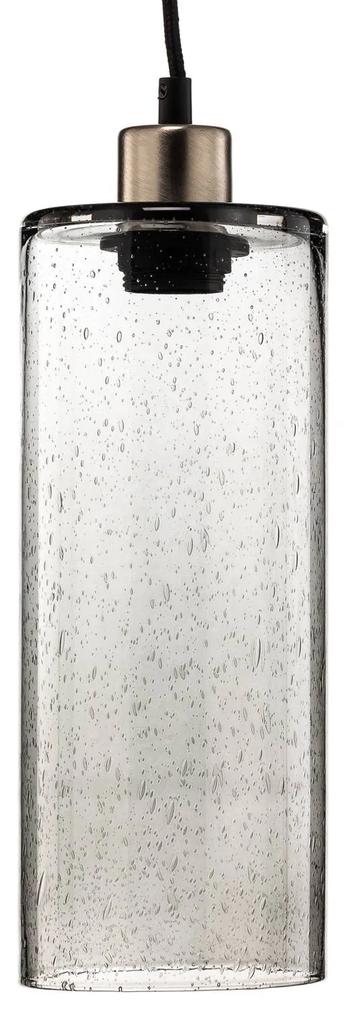 Závěsné svítidlo Válec ze sodového skla kouřově šedý Ø 12cm