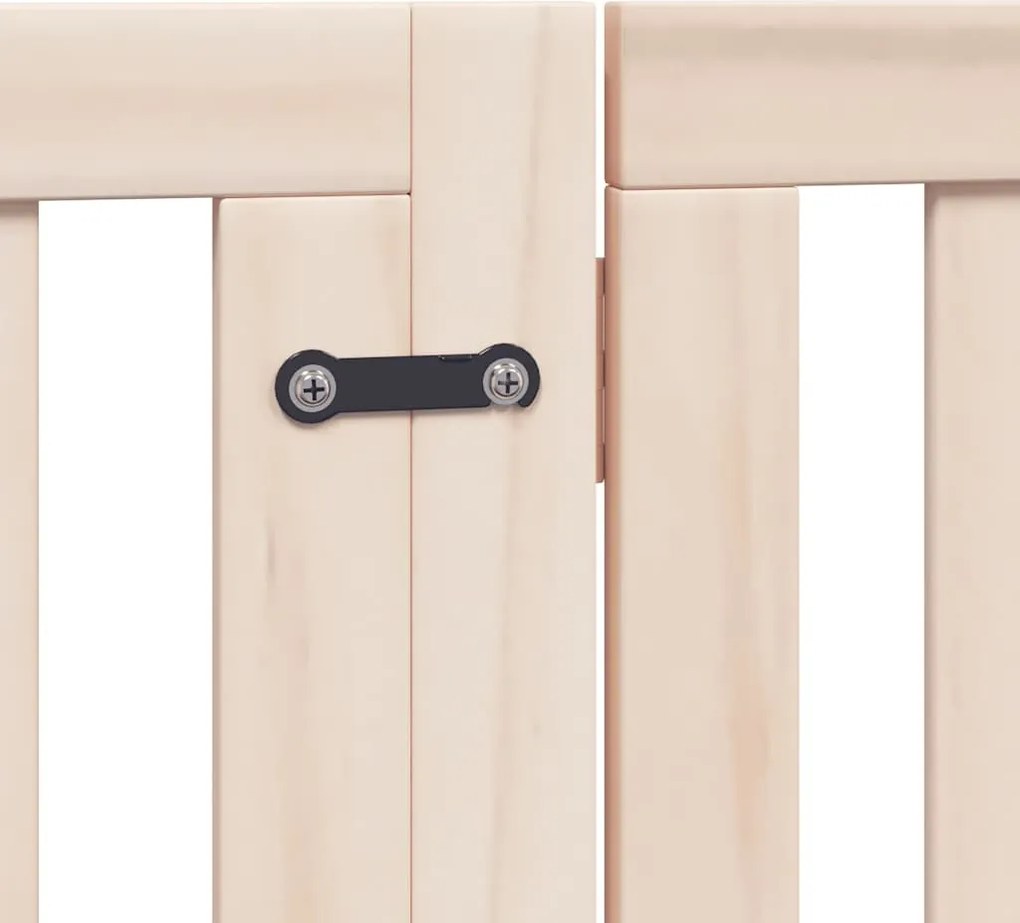 Zábrana pro psy s dvířky skládací 8 panelů 640 cm topol 3155666