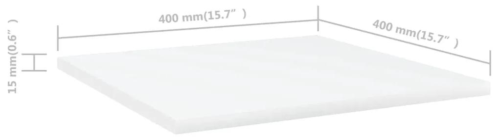 Přídavné police 4 ks bílé 40 x 40 x 1,5 cm dřevotříska - Default Title