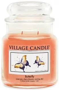 Village Candle Vonná svíčka ve skle 16 oz - Motýl