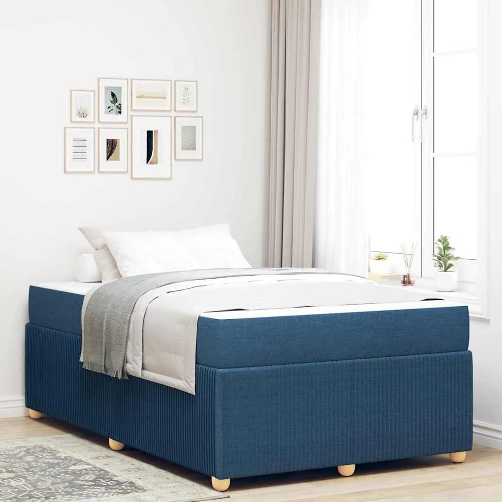 Rám postele Modrá 120 x 190 cm textil 3398372