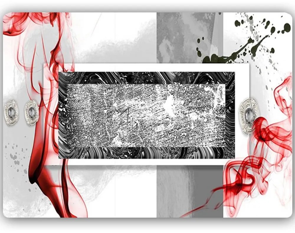 CARO Kovový obraz - Abstract Composition 2 40x30 cm