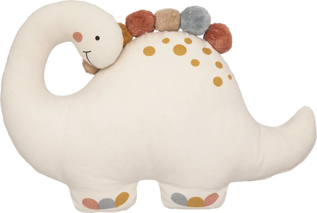 Dekorační polštář s bambulemi DINO, Ø 38 cm