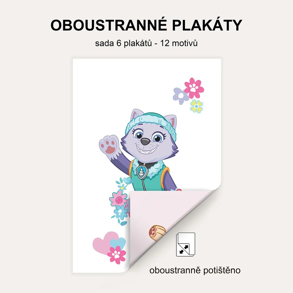 Sada oboustranných plakátů Tlapková Patrola | 2 x A3, 4 x A4 | DP6351413