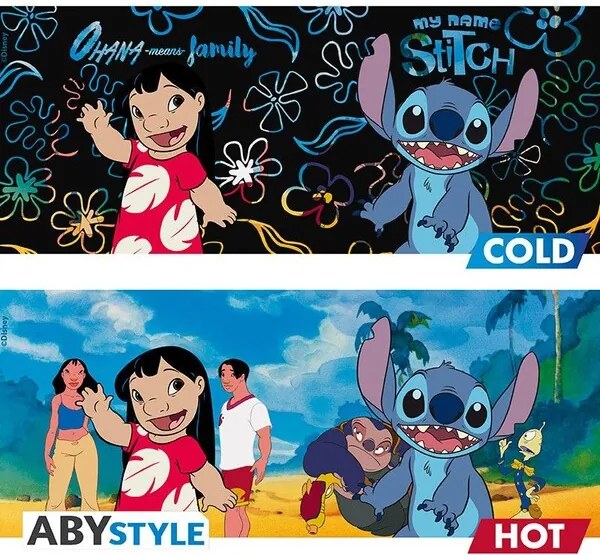 Hrnek Lilo & Stitch - My Name Stitch 460 ml (měnící se motiv) Vícebarevná