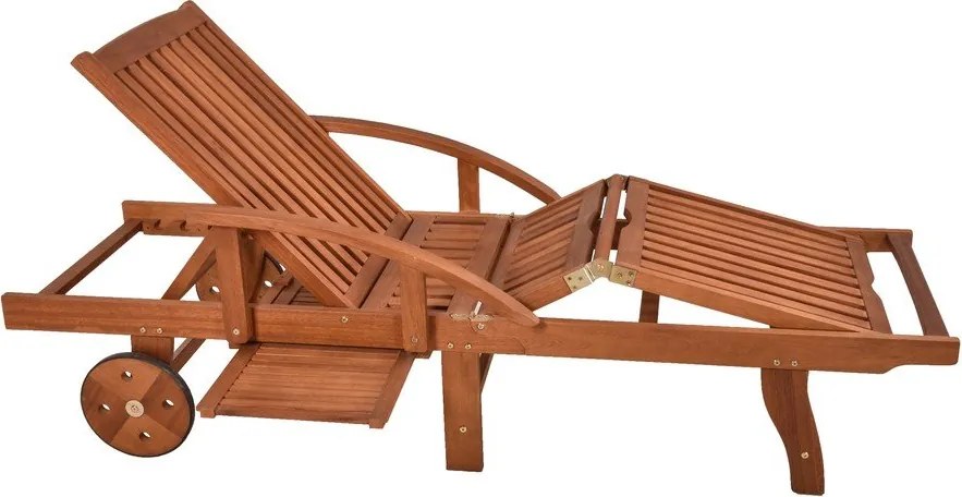 Hnědé dřevěné zahradní lehátko Beverly Hills – Garden Pleasure