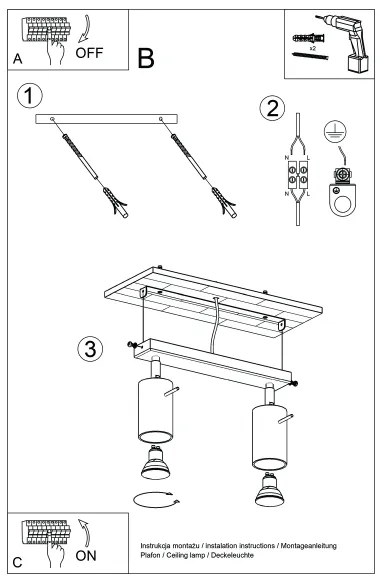 Sollux SL.1495 - Bodové svítidlo RING 2xGU10/10W/230V krémová