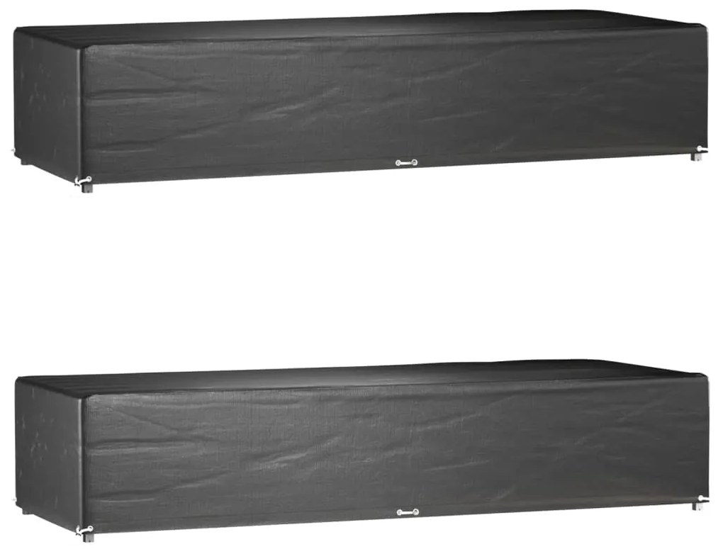 Plachty na zahradní lehátko 2 ks 12 oček 205 x 75 x 40 cm PE 3155393