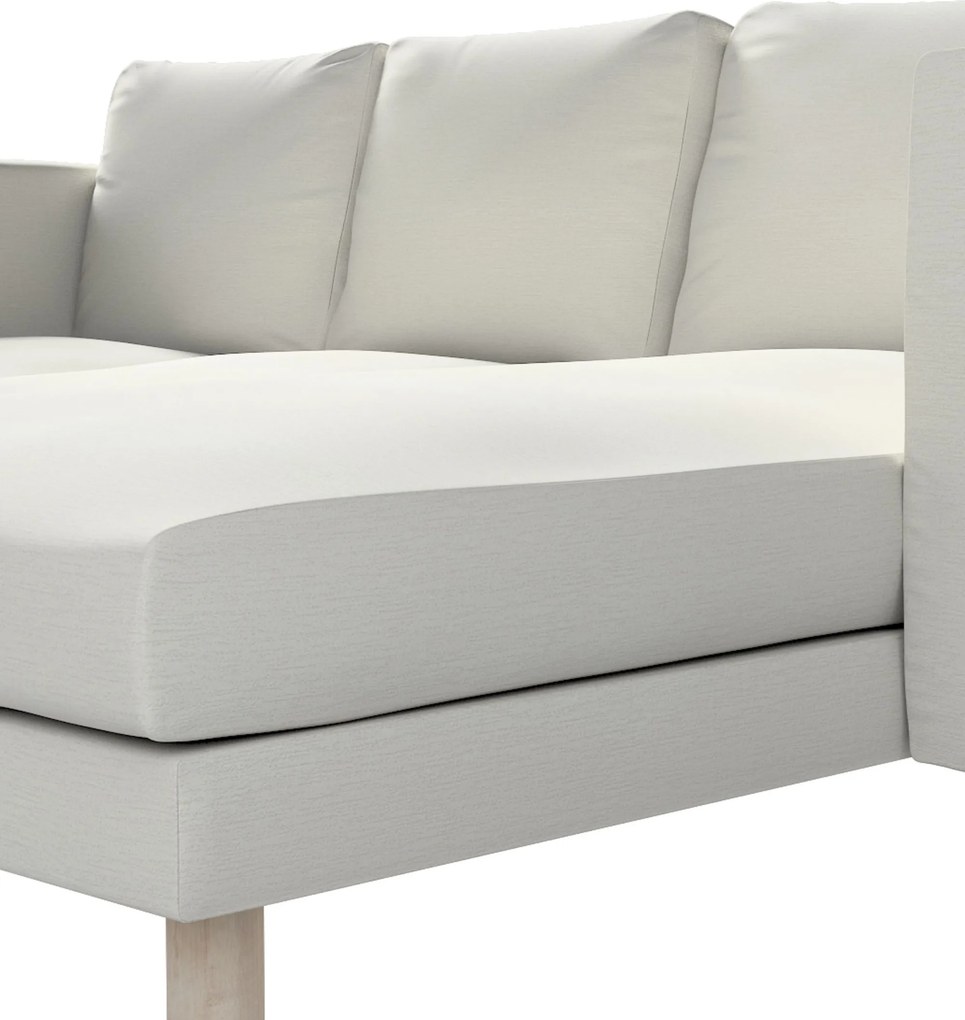 Potah na pohovku IKEA Norsborg 3-místná se šezlongem barva šedá látka lesklé, pletený vzor, sametová