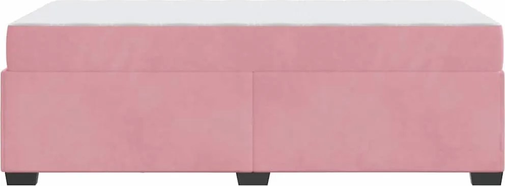Rám postele s matrací Růžová 90 x 200 cm textil 3399271