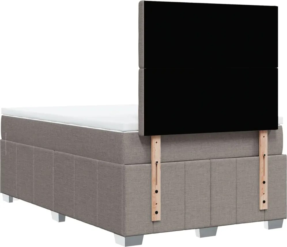 Box spring postel s matrací taupe 120x190 cm textil 3291625