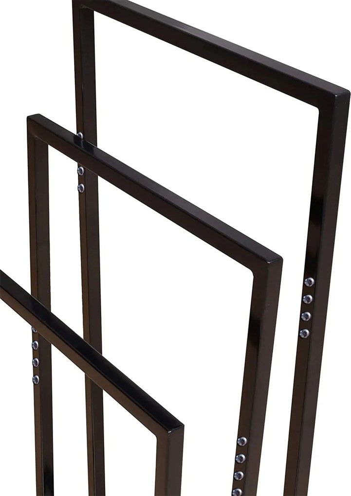 Tutumi Tutumi, 3-ramenný kovový stojan na ručníky 600x260x1000 mm 391840, černá matná, HOM-01003