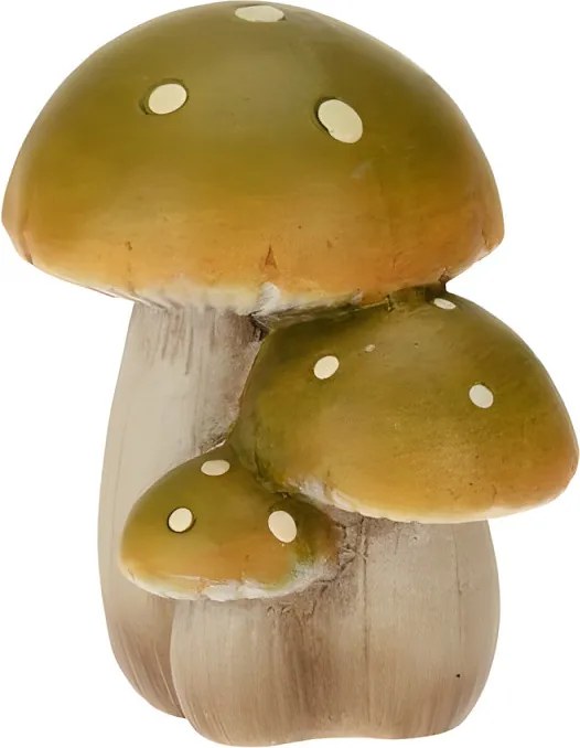 Dekorační muchomůrky – zelené 11 cm