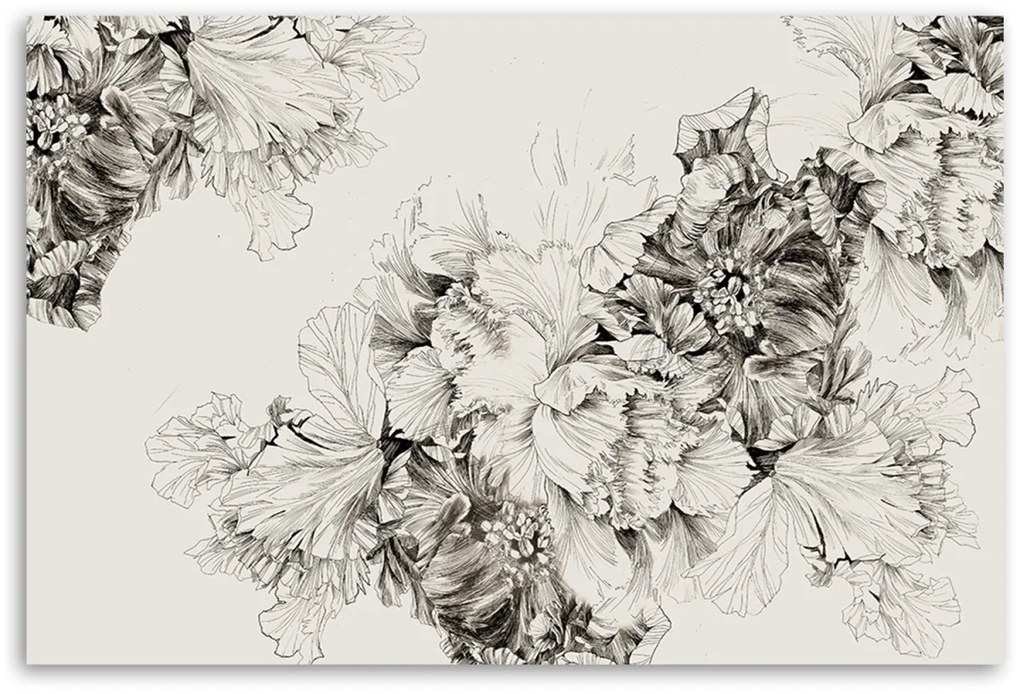 Obraz na plátně, Vintage květinový motiv - 120x80 cm