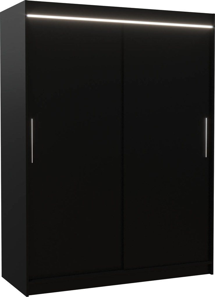 ADRK Furniture Posuvná skříň s LED osvětlením DENVER 150 SW-DEN-B-150+L-V115