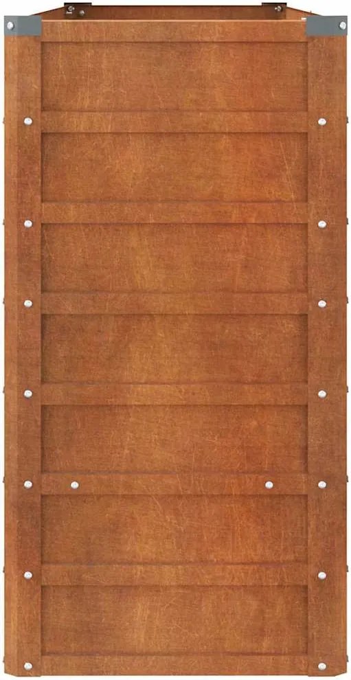 Zahradní vyvýšený záhon rezavý 160 x 40 x 77 cm cortenová ocel 151953