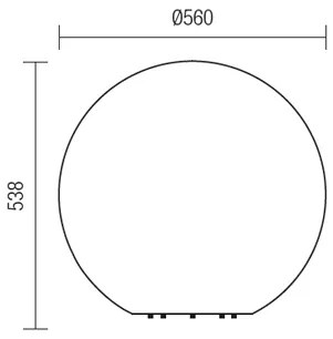 Redo 9971 Baloo, venkovní koulez bílého polyethylénu, kabel 3m s vidlicí 1xE27 max 23W, průměr 56cm, IP65