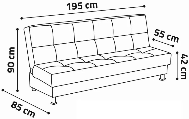 Pohovka Dream III B sv.šedá