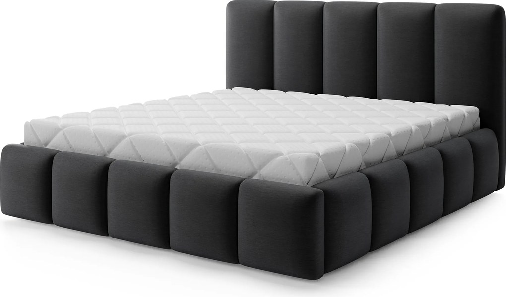 Postel Edvige + Dřevěný rám + plynový výtah + kontejner 160x200