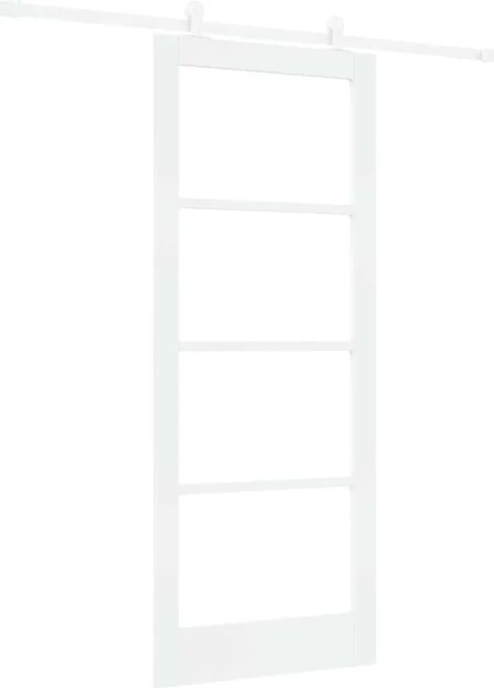 Posuvné dveře ORKDAL 83 x 202 cm Masivní borové dřevo a sklo 3332054