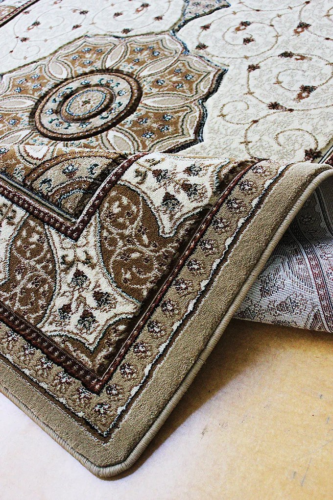 Berfin Dywany, Kusový koberec Adora 5792 K (Cream), 180x260, hnědá, chodba / předsíň