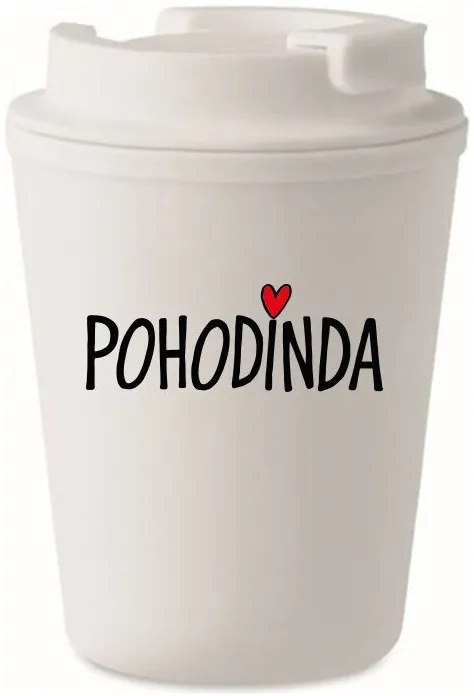 POHODINDA - bílý termohrnek 300 ml