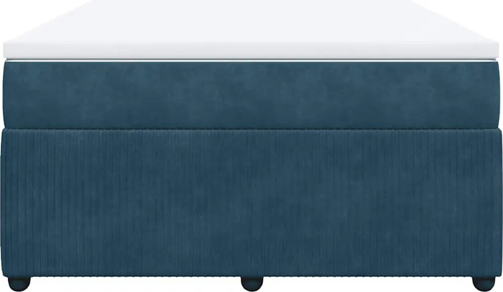 Box spring postel s matrací tmavě modrá 140x200 cm samet 3285648