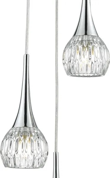 Där Lighting LYA0350 - Lustr na lanku LYALL 3xG9/40W/230V lesklý chrom