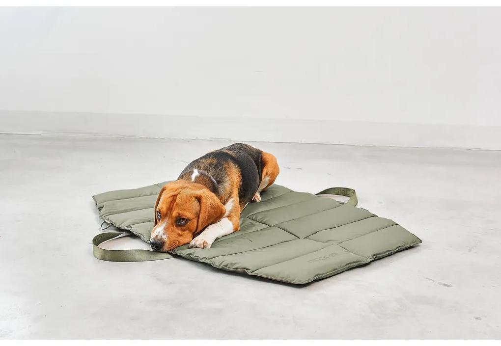 Cestovní deka pro psy MiaCara Strada olivová Velikost: M - 91 x 122 x 2,5 cm