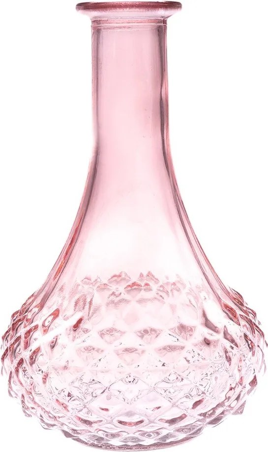 Růžová skleněná váza (výška 21 cm) – Dakls