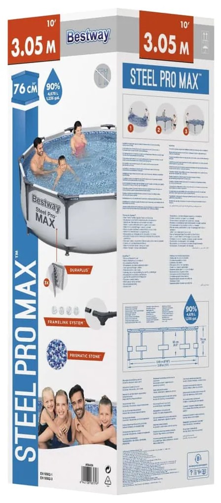 Bestway Bazénový set Steel Pro MAX 305 x 76 cm