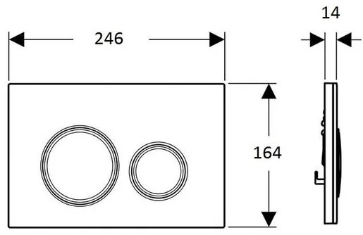 Geberit Sigma21 Tlačítko ovládací černá 115.884.SJ.1