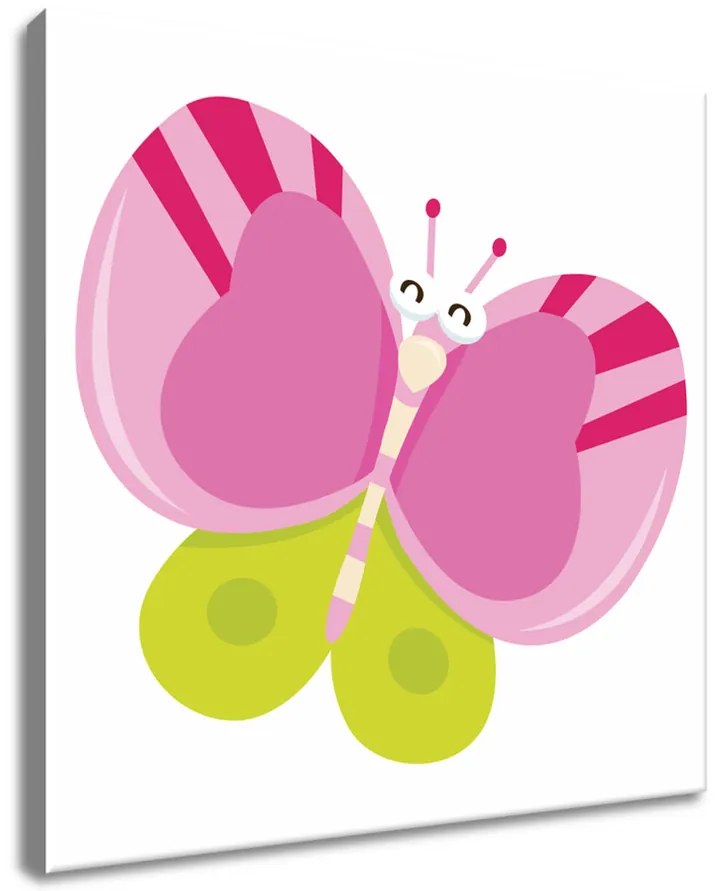 Gario Obraz na plátně Velký motýlek s růžovými křídly Rozměry: 30 x 30 cm