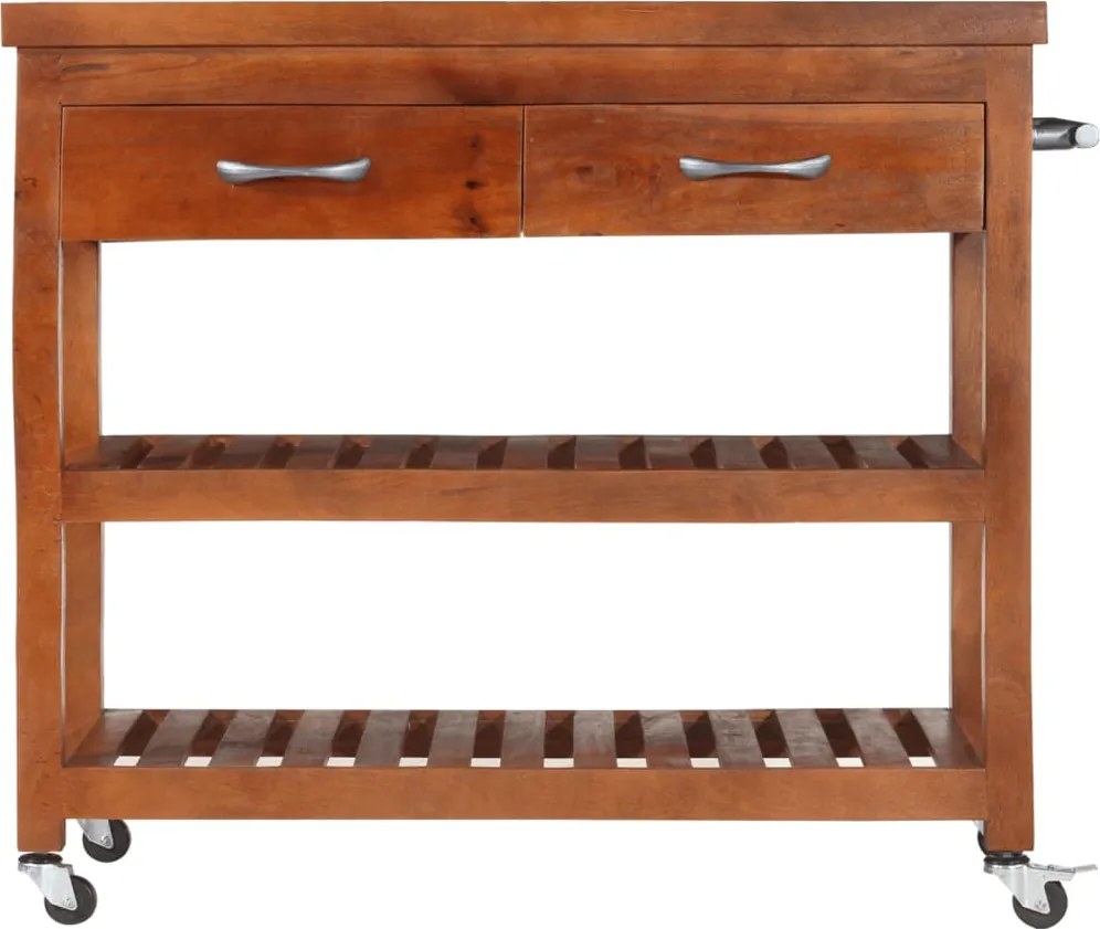 Kuchyňský vozík 100 x 48 x 89 cm masivní akáciové dřevo 282753