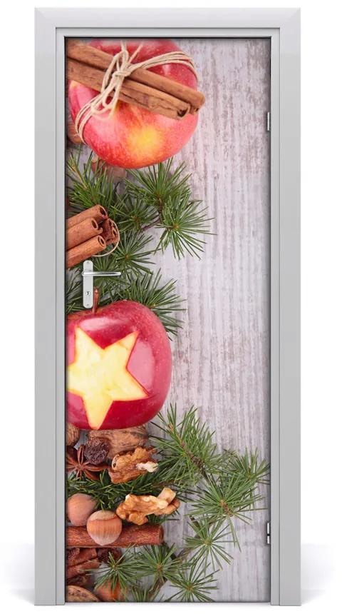 Samolepící fototapeta na dveře Sváteční jablka 85x205 cm