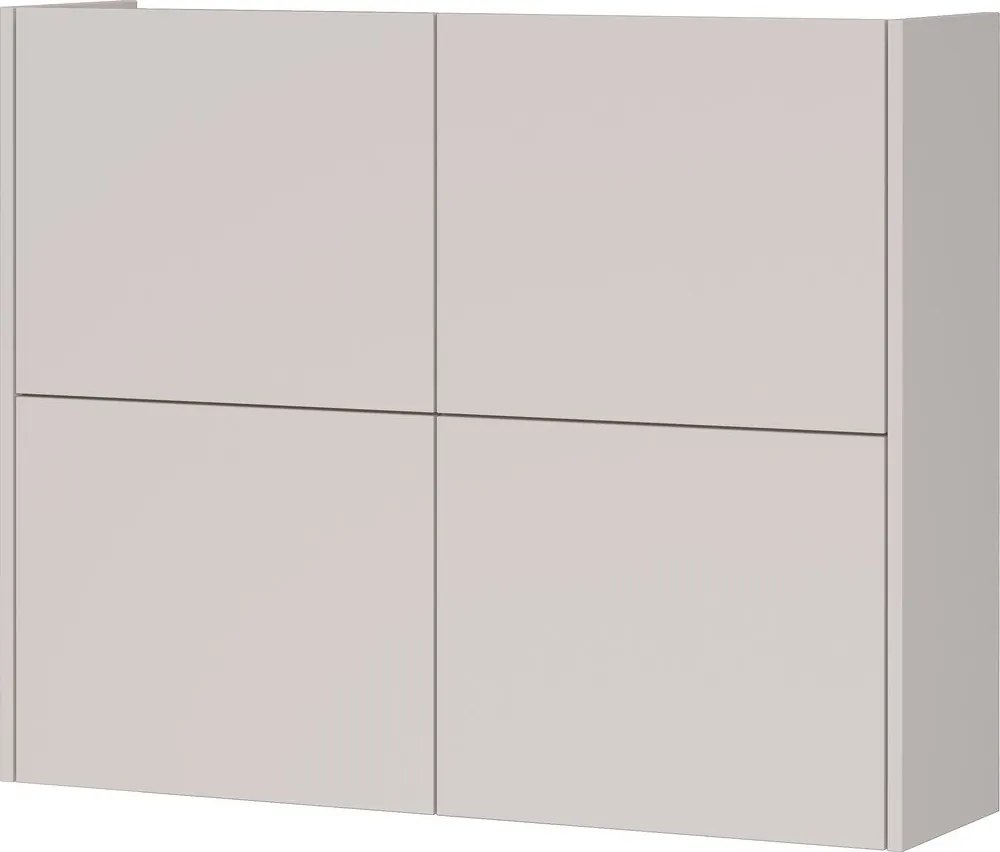 Krémová matná závěsná skříňka 97x79x27 cm Binetto – Germania