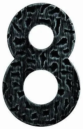 Domovní číslice MP - LR - 120 mm (Černá kovaná) - 8, MP KOVANÁ ČERNÁ