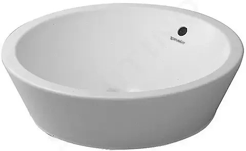 DURAVIT - Starck 1 Umyvadlová mísa, průměr 530 mm, s přepadem, WonderGliss, bílá (04475300001)