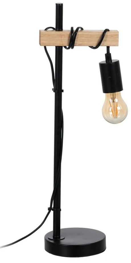 Stolní lampa v černé a přírodní barvě (výška 52 cm) – Ixia